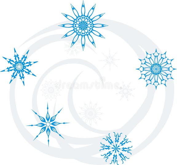 Swirl of a snowflakes stock vector. Illustration of abstract - 11497946