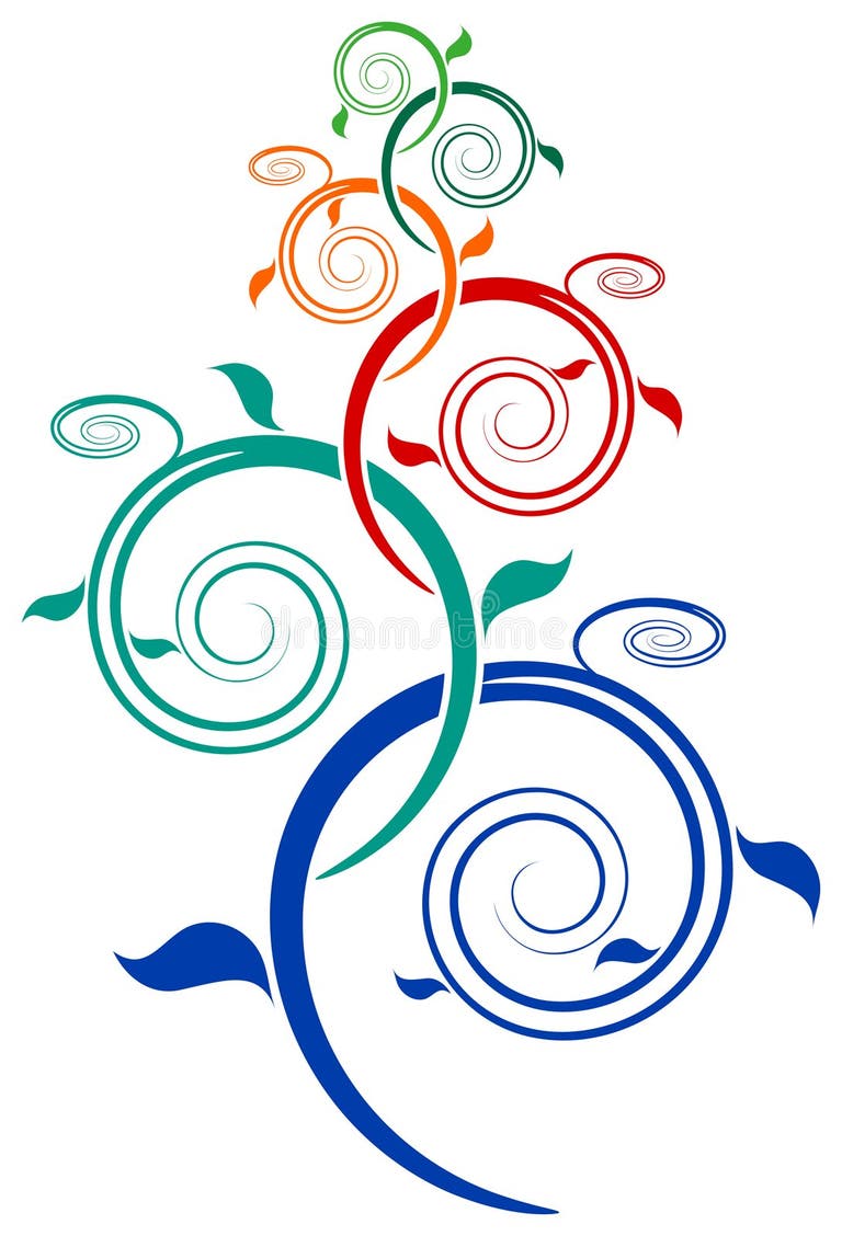 Leaf Outline Swirl Stock Illustrations – 20,928 Leaf Outline Swirl ...