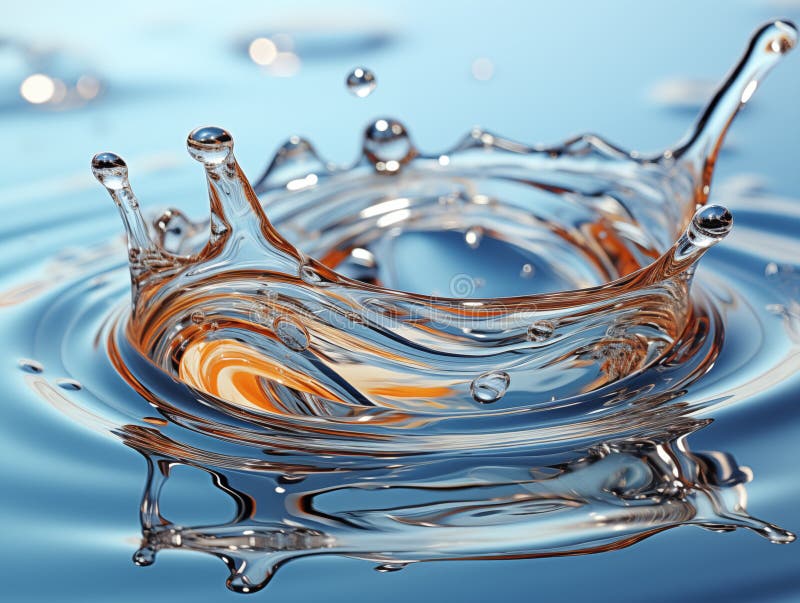 Swirl of the water splash stock illustration. Illustration of nature ...