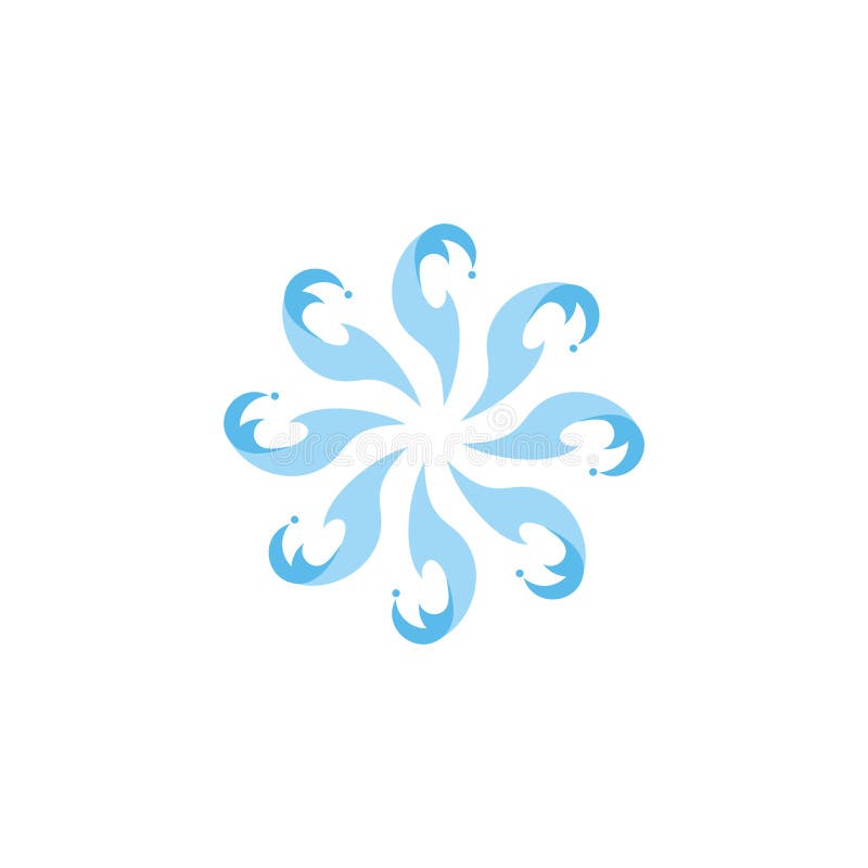 Swirl Water Splash Geometric Symbol Vector Stock Vector - Illustration ...