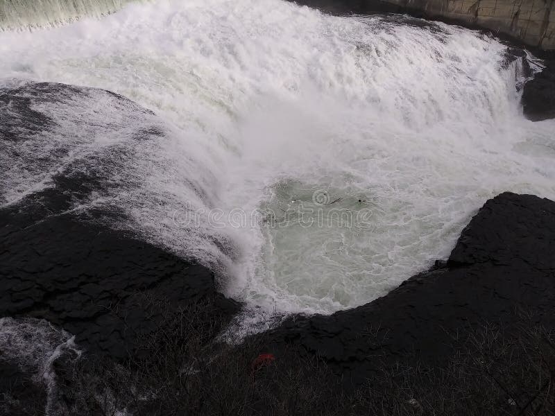 Swirl Waterfall at the Bottom Stock Image - Image of waterfall, rocks ...