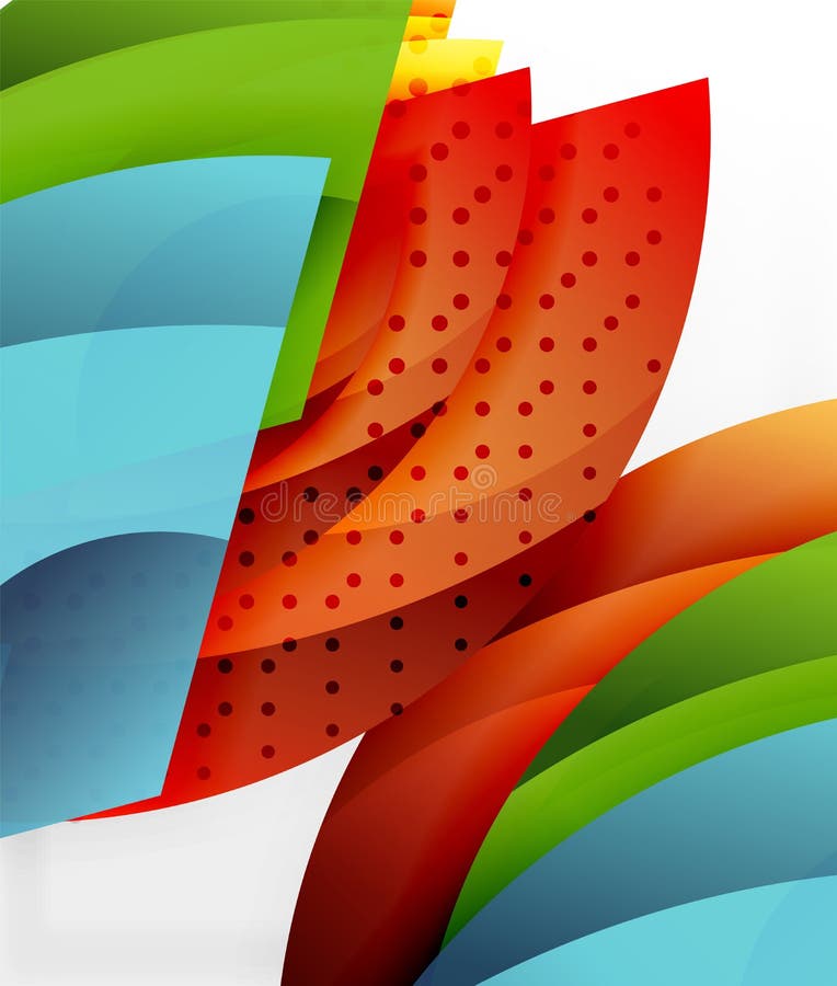 Swirl and Wave 3d Effect Objects, Abstract Template Vector Design Stock ...