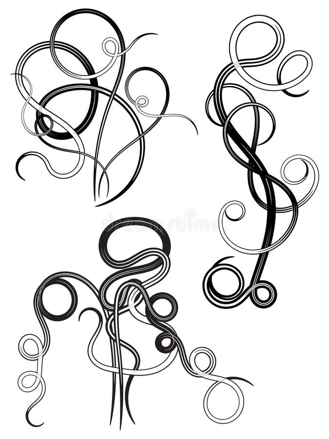 Swirl4 stock vector. Illustration of black, flower, graphic - 10994247