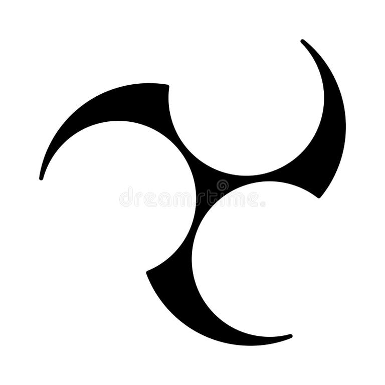 Swirl Derived from Japanese Three Tomoe Symbol, Known As Mitsudomoe ...
