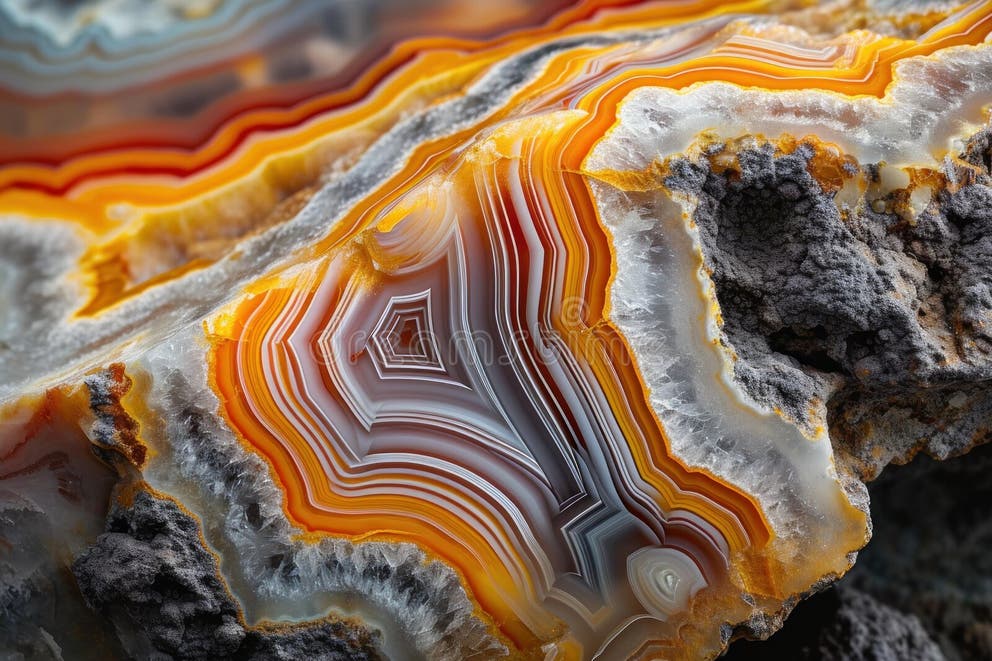 Swirled Agate Structure Closeup. Generate Ai Stock Illustration ...