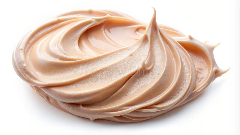 Swirled Beige Cream Texture, Smooth and Luxurious Cosmetic Product ...