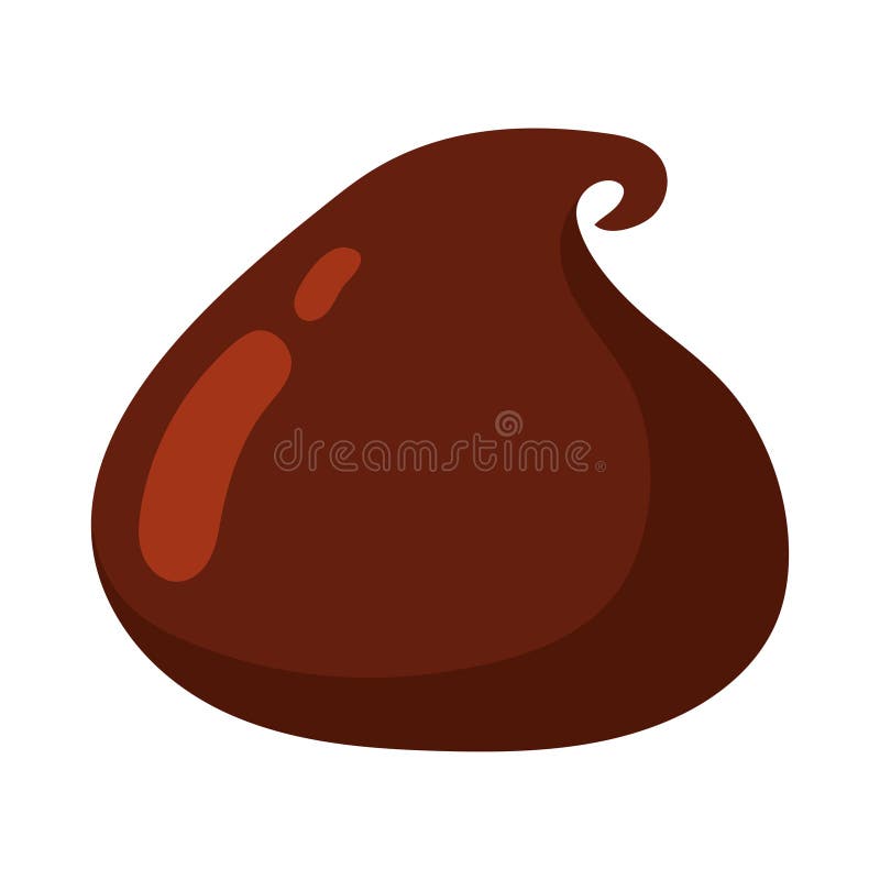 Swirled Chocolate Candy Drop. Vector Stock Vector - Illustration of ...