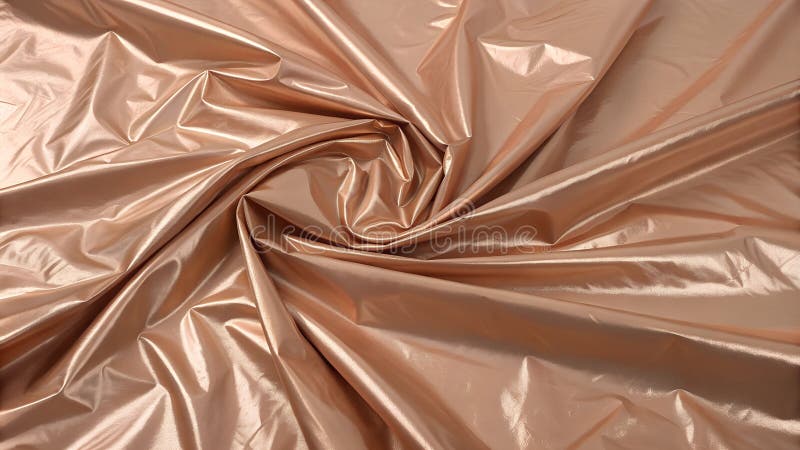 Swirled Mocha Mousse Gold Metallic Fabric with Smooth Reflective ...