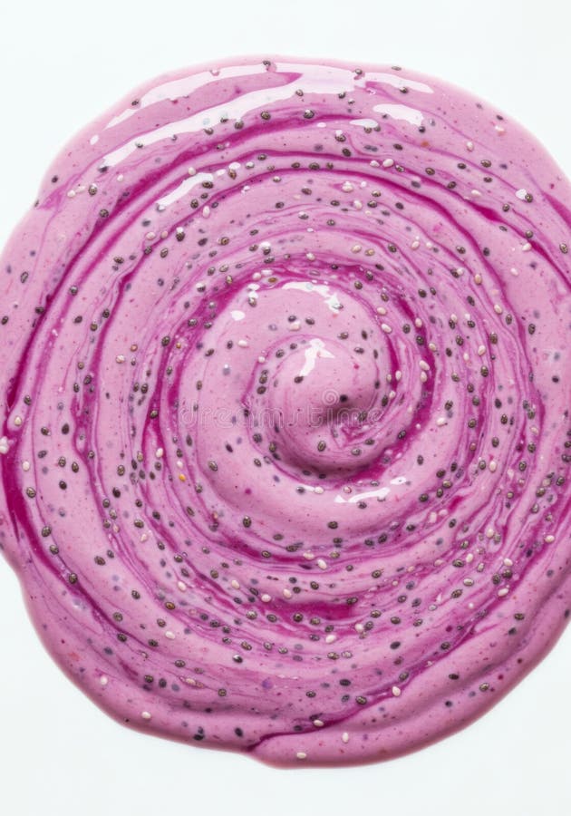 Swirled Purple Glitter Slime on White Background Stock Illustration ...