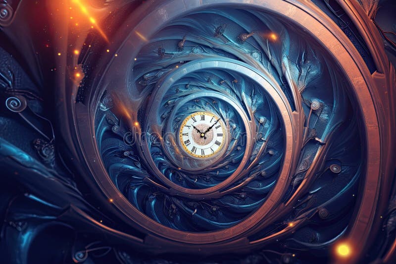 Swirled surreal clock stock image. Image of speed, reminder - 311804207