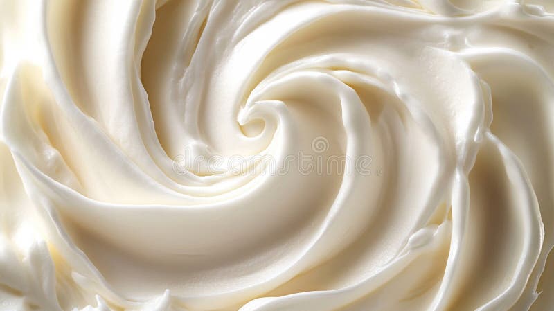 Swirled White Cream Texture Close Up Stock Illustration - Illustration ...