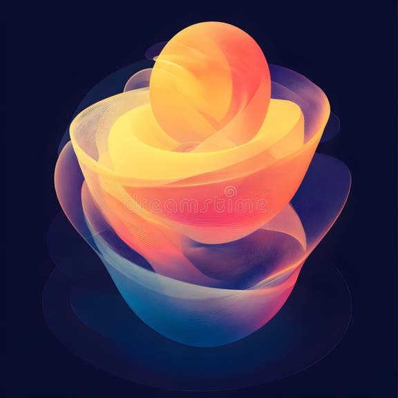 A Swirling Abstract Design Features an Array of Translucent, Layered ...