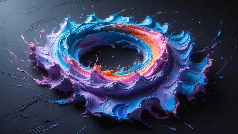 Swirling, Abstract Form in the Center, Resembling a Vortex or Whirlpool ...