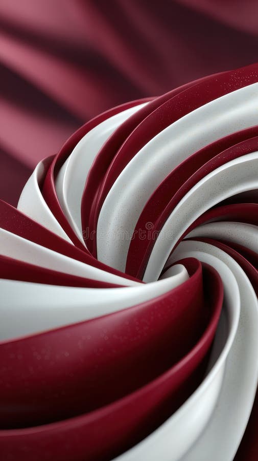 Swirling Abstract Structure in Red and White with Speckled Detailing ...