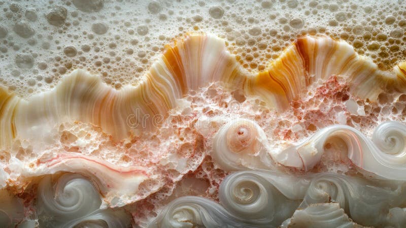 Swirling Agate Pattern with Bubble-like Texture Stock Illustration ...