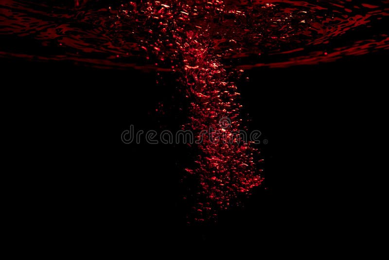 Swirling Air Bubble Jet in Black Water Stock Image - Image of fresh ...