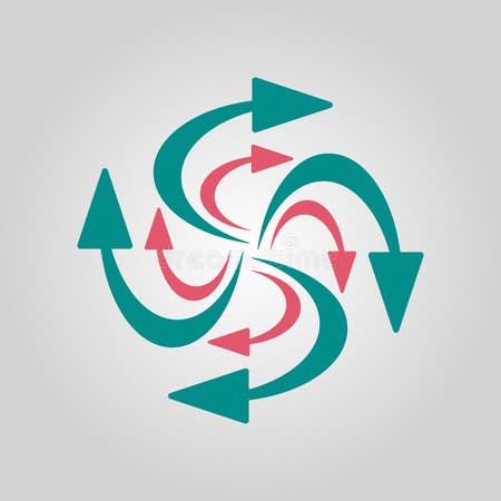 Swirling arrows icon stock vector. Illustration of isolated - 40731617