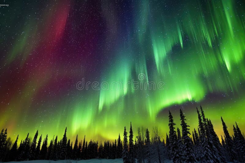 Swirling Aurora Patterns Above Earths Atmosphere Stock Illustration ...