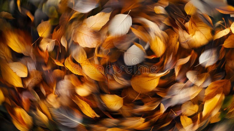Swirling Autumn Leaves in a Whirlwind of Color Stock Illustration ...