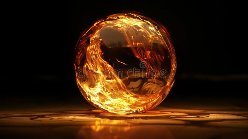 A Swirling Ball of Plasma Fire Glowing Intensely Representing a ...