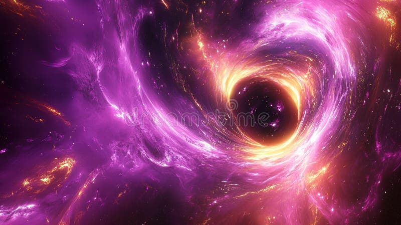 Stunning Visualization of a Swirling Black Hole Surrounded by Vibrant ...