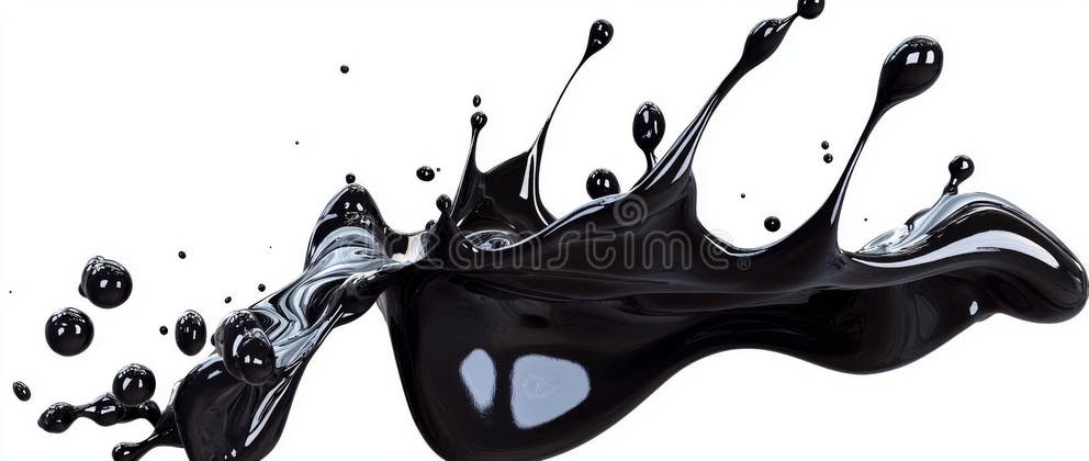 The Swirling of Black Ink in Water Creates a Dramatic Pattern Against a ...