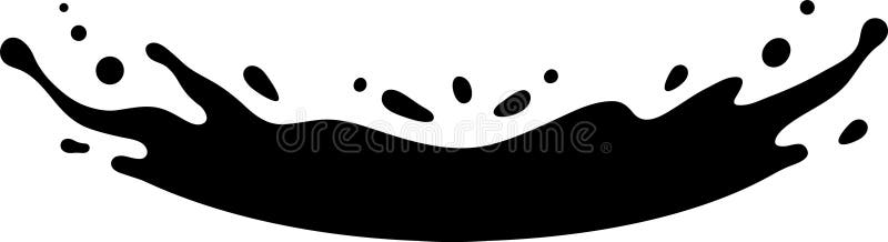 Swirling Black Paint Splashes Energetically Across the Image, Creating ...