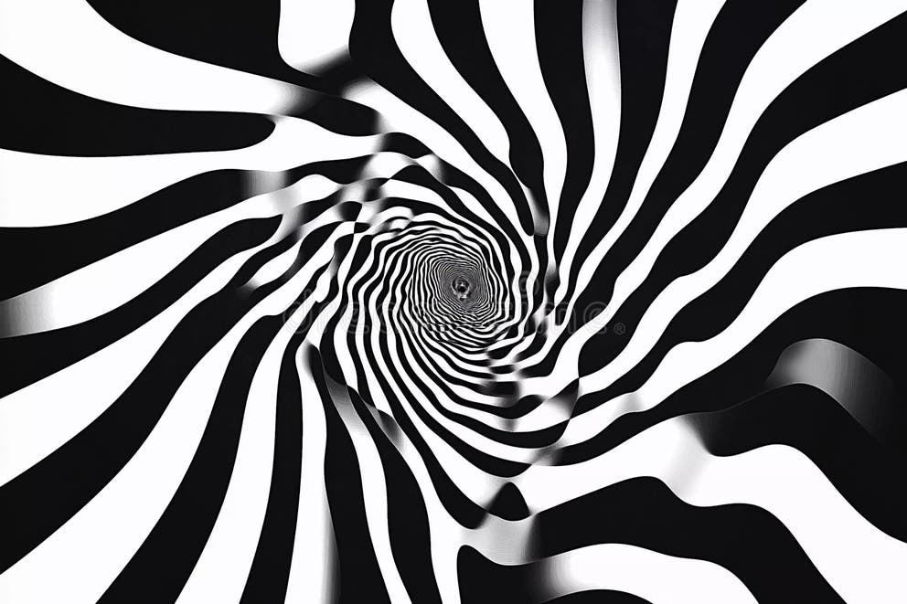 Swirling Black and White Checkered Tunnel Creates a Mesmerizing Optical ...