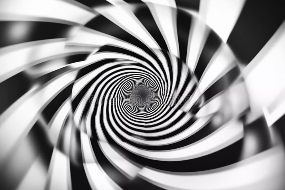 Swirling Black and White Checkered Tunnel Creates a Mesmerizing Optical ...