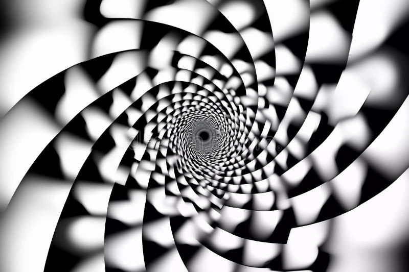 Swirling Black and White Checkered Tunnel Creates a Mesmerizing Optical ...