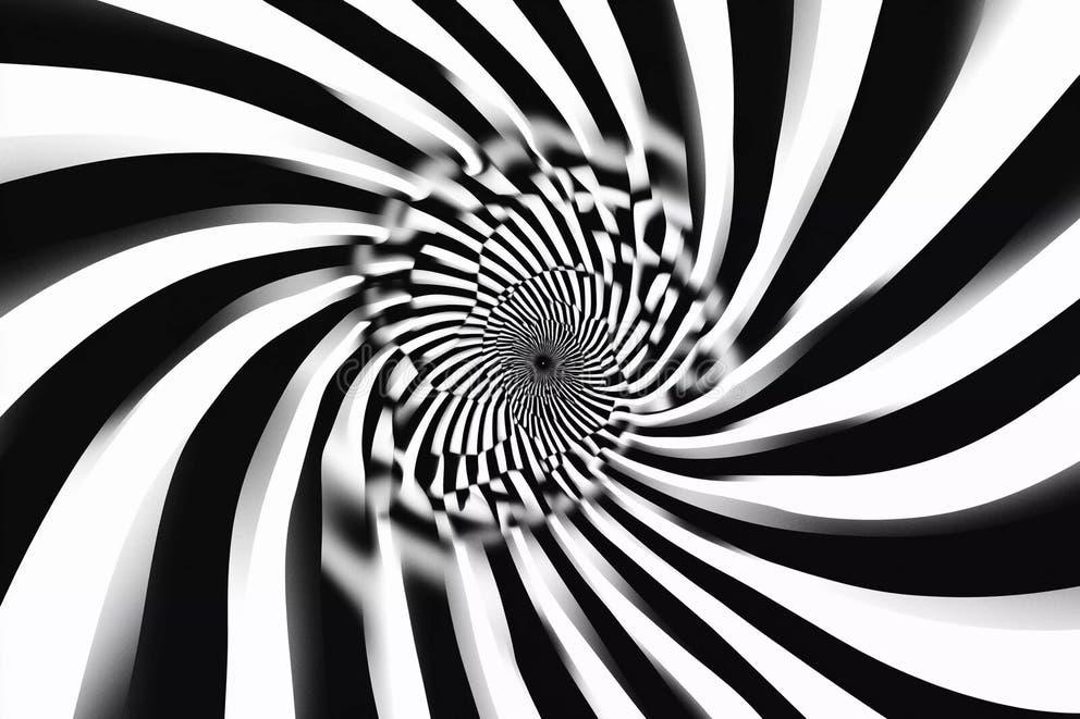 Swirling Black and White Checkered Tunnel Creates a Mesmerizing Optical ...