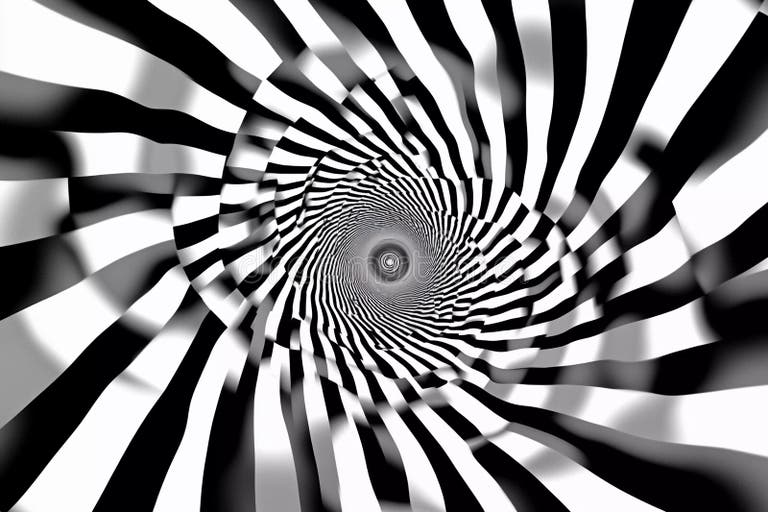 Swirling Black and White Checkered Tunnel Creates a Mesmerizing Optical ...