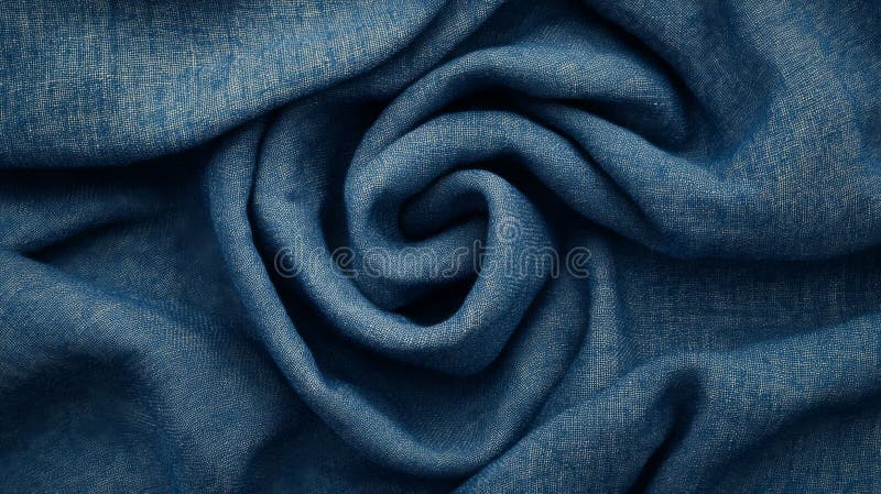 Swirling Blue Fabric Texture Displays Subtle Weave Stock Illustration ...