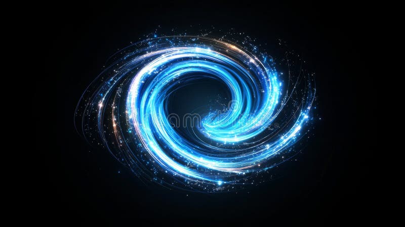Swirling Blue Light Patterns Create Dynamic Visuals in Mesmerizing ...