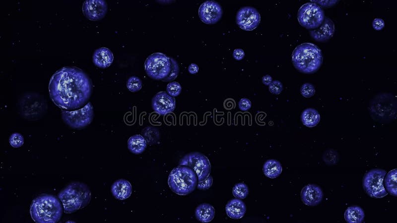 Exploring the Beauty of Cosmic Blue Orbs in Deep Space at Night Stock ...