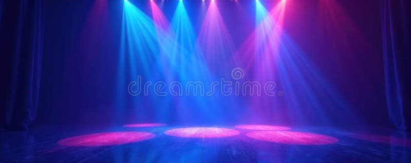 Swirling Blue Pink Stage Lights, Ethereal Glow, Energy, Lighting Stock ...