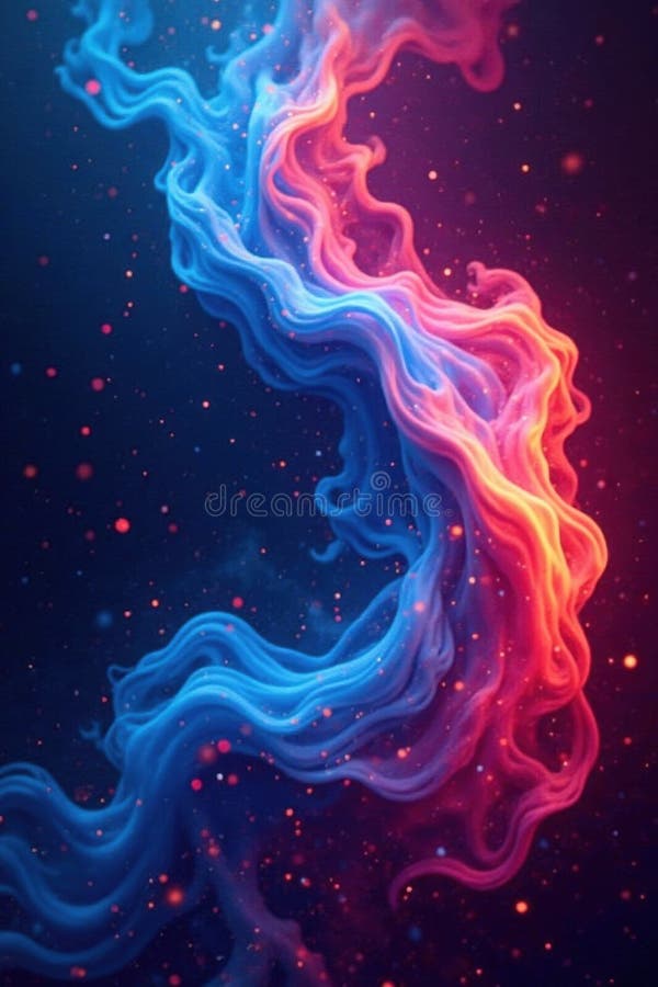 Swirling Blue and Red Abstract Forms, Vibrant Energy Pulses , Red ...