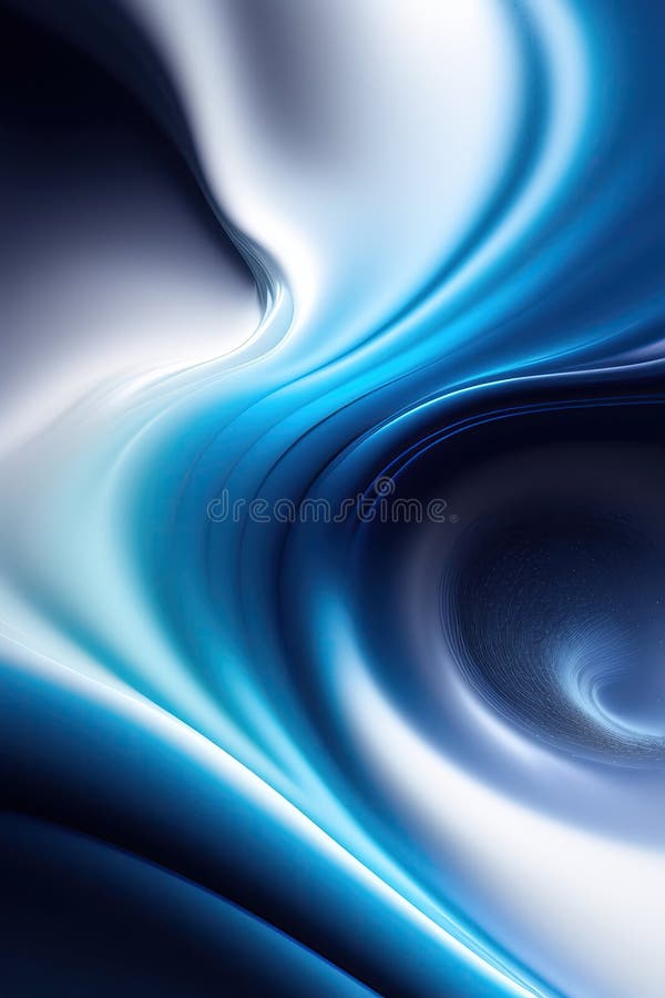 Blue Swirling Fluid Wave Background Stock Illustration - Illustration ...
