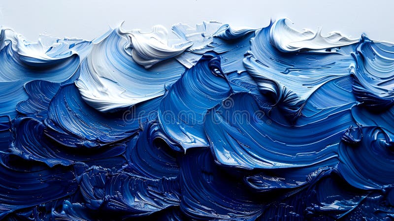 Dynamic Waves of Blue Paint Showcasing Artistic Texture and Creativity ...