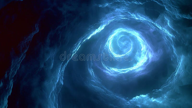 Swirling Blue Vortex Creates a Captivating Abstract Psychedelic ...