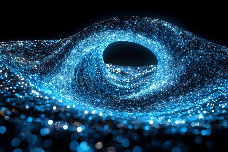 A Swirling Blue Vortex of Light Creates a Captivating Visual Effect in ...