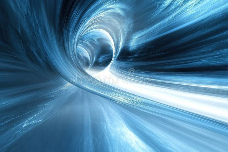 A Swirling Blue Vortex of Light and Energy Creating a Mesmerizing ...