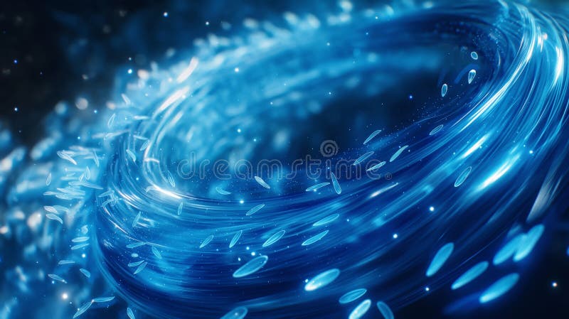 Swirling Blue Vortex of Light Stock Photo - Image of swirl, background ...