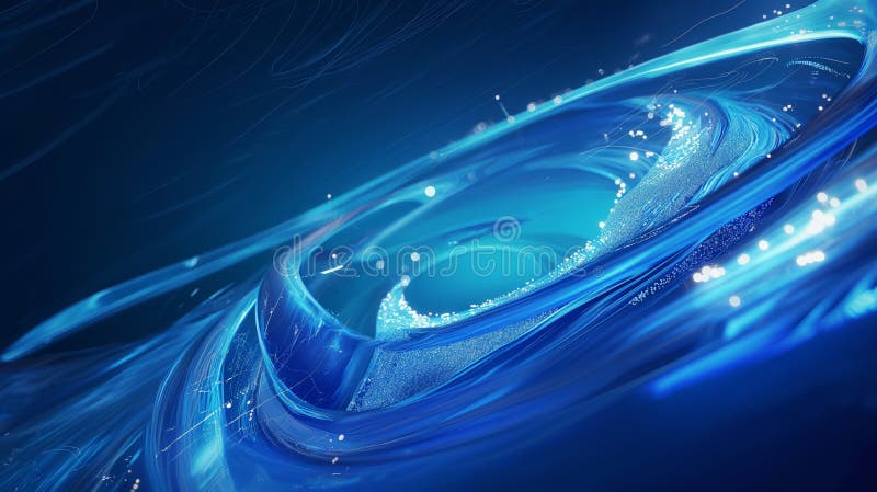 Swirling Blue Vortex with Sparkling Particles Stock Image - Image of ...