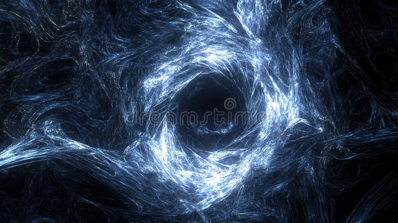 Swirling Blue and White Abstract Vortex in Dark Space with Intricate ...