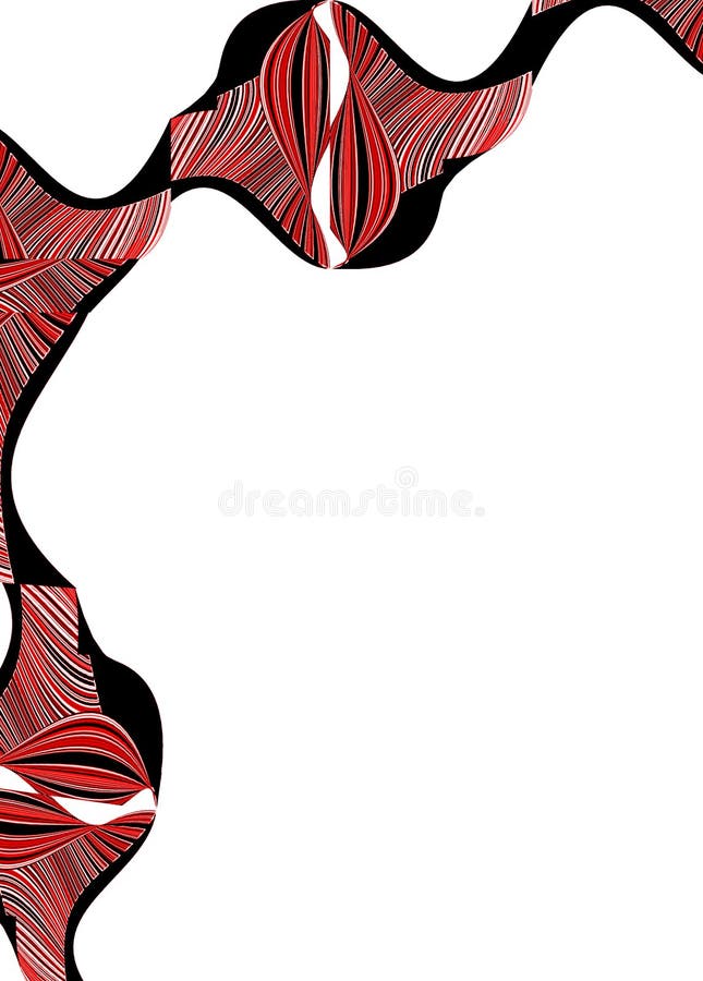 Swirling Border/Red stock illustration. Illustration of vertical - 7383137