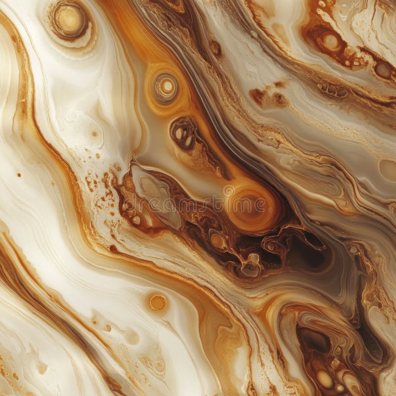 Swirling Brown Cream Marble Texture Art Organic Patterns Fluid Design ...