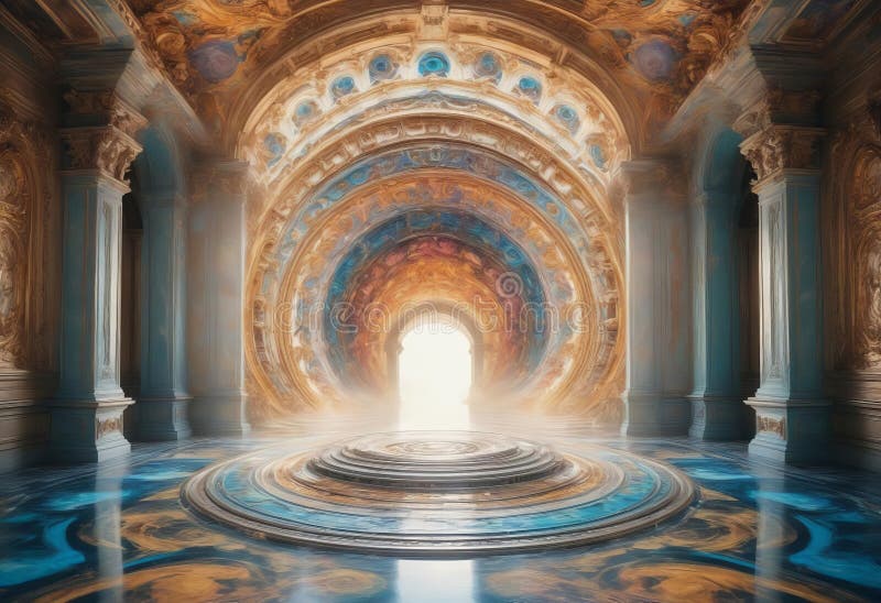 In a Swirling Cacophony of Ornate Baroque Architecture Stock ...