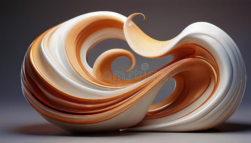 Swirling Ceramic Sculpture a Symphony of Sinuous Forms and Curves in an ...