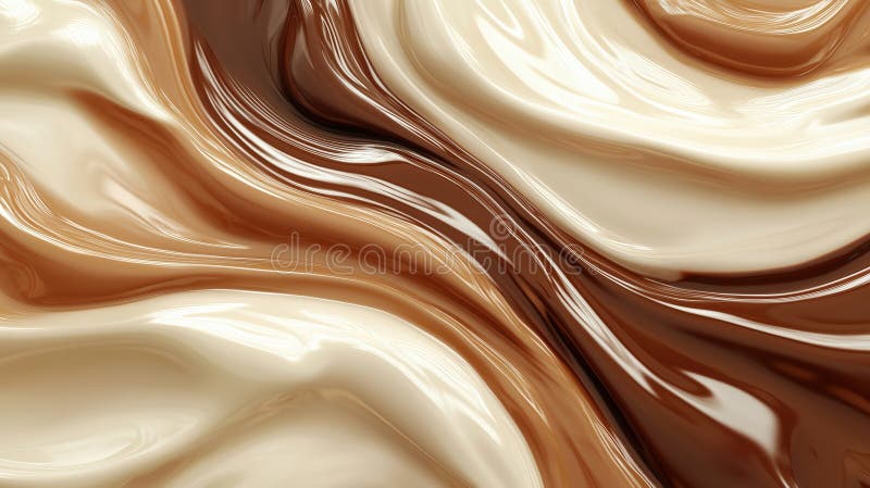 Swirling Chocolate and Cream Abstract Texture Stock Photo - Image of ...